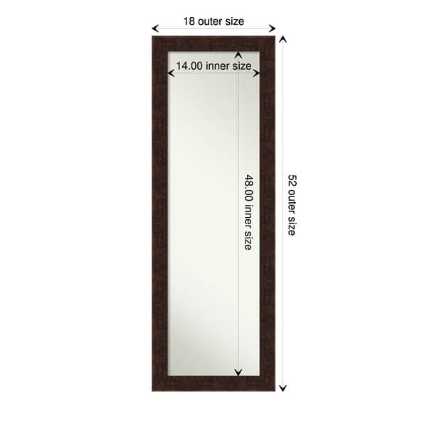 Non-Beveled Full Length On The Door Mirror - William Frame - Bed Bath ...