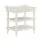Antique White Nightstand with Spool Turned Legs and Pull-Out Tray for ...