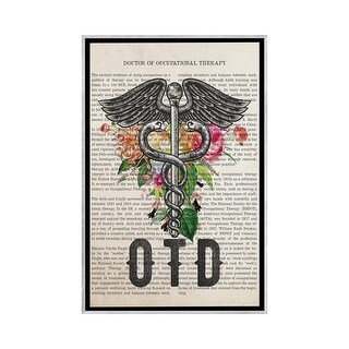 iCanvas "OTD, Doctor Of Occupational Therapy With Flowers" by Aged ...