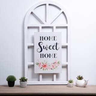 Glitzhome Wooden HOME SWEET HOME Word Sign Wall Decor - Bed Bath ...