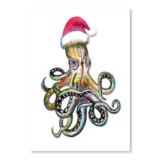 Americanflat - Santa Octopus by T.J. Heiser - 16"x20" Poster Art Print ...