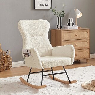 Grondin Modern Minimalist Style Indoor Teddy Velvet Upholstered Indoor ...