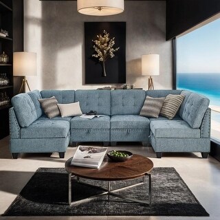 Artsy U-shape Modular Sectional Sofa, DIY Combination, includes Four ...