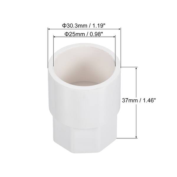 Pipe Fitting Female Thread Socket Straight Connector White - Bed Bath ...