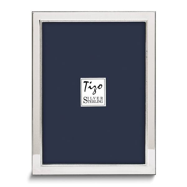 Curata Sterling Silver Tarnish Resistant Narrow Beaded 3x5 Photo Frame ...