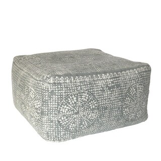 light gray patterned pouf - Bed Bath & Beyond - 34640491