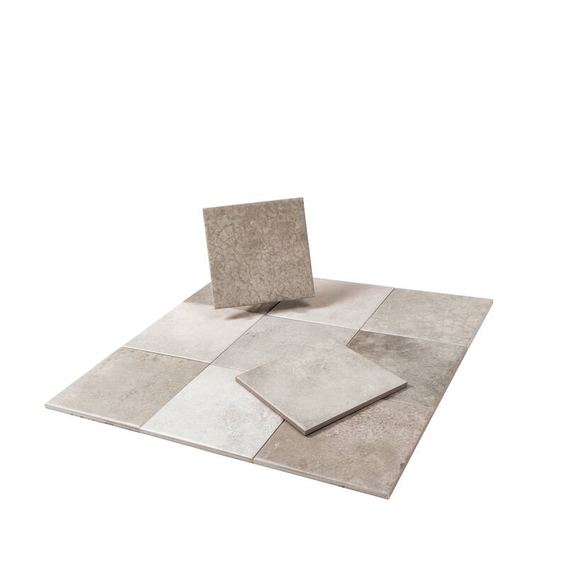 Zahara 6x6 Cool Gray Porcelain Zellige Square Wall and Floor Tile (5.38 ...