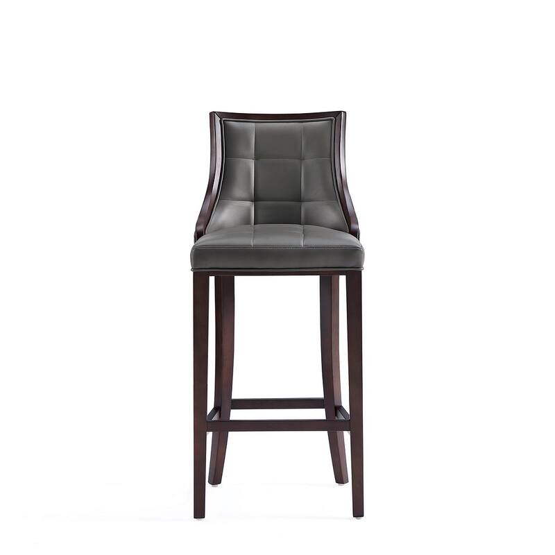 Manhattan Comfort Fifth Avenue Wood Upholstered Barstool - Set of 3 ...