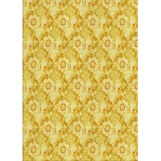 Ahgly Company Machine Washable Transitional Bold Yellow Area Rugs - Bed ...