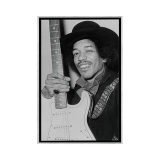 iCanvas "A Smiling Jimi Hendrix Holding His Guitar" by Radio Days ...