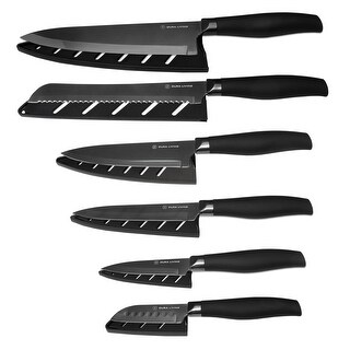 Dura Living 12 Piece Kitchen Knife Set - Titanium plated blades with ...