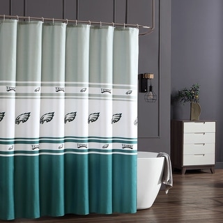 Philadelphia Eagles NFL Licensed Step-Repeat Textured Fabric Shower ...