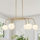 4/6-Light Glass Bubble Dimmable Sputnik Modern Linear Chandelier - Bed ...
