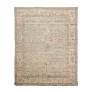 Hand Knotted Afghan Oushak Mint Wool Traditional Oriental Area Rug - 8 ...