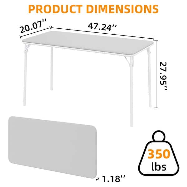fold up table dimensions