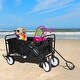 Heavy Duty Portable Folding Cart Wheelbarrows, Collapsible Aluminum ...
