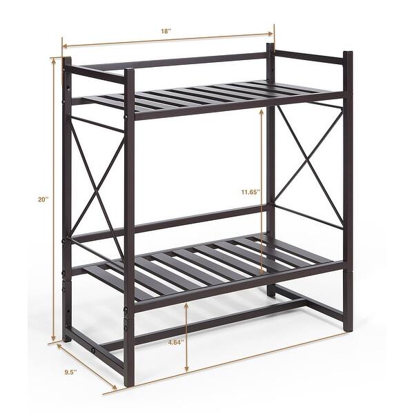2 Tier Shelf with Towel Bar Wall Mounted Shower Storage - Bed Bath ...