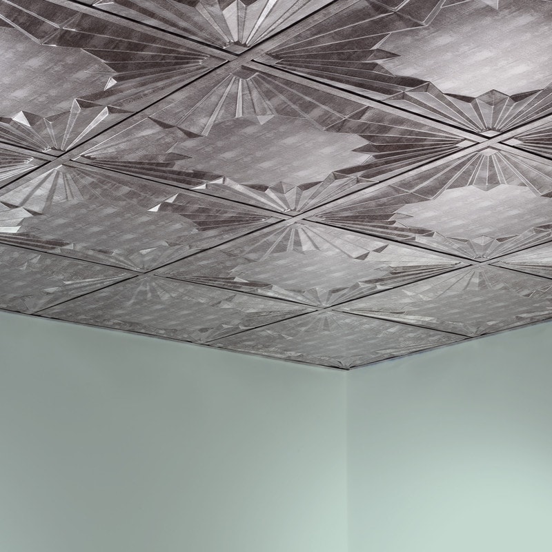 FASÄDE Traditional Style 2 Decorative Vinyl 2ft x 4ft Glue Up Ceiling ...