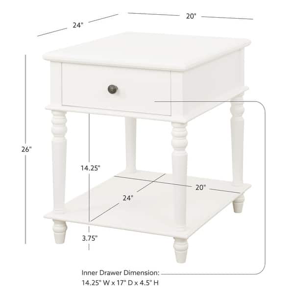 Linon Jowin Classic Wood Side Table with Storage - Bed Bath & Beyond ...