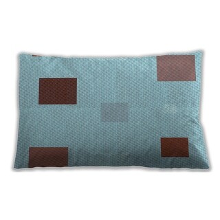 Ahgly Company Patterned Indoor-Outdoor Tron Blue Lumbar Throw Pillow ...