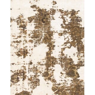 Ahgly Company Machine Washable Abstract Blanched Almond Beige Area Rugs ...