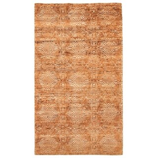 ECARPETGALLERY Hand-knotted Tangier Light Brown Wool Rug - 4'10 x 8'4 ...