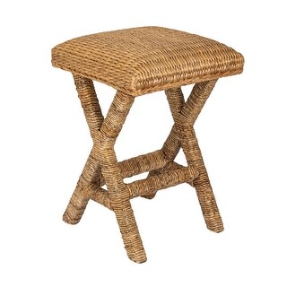 Woven Water Hyacinth Stool - Bed Bath & Beyond - 40912260