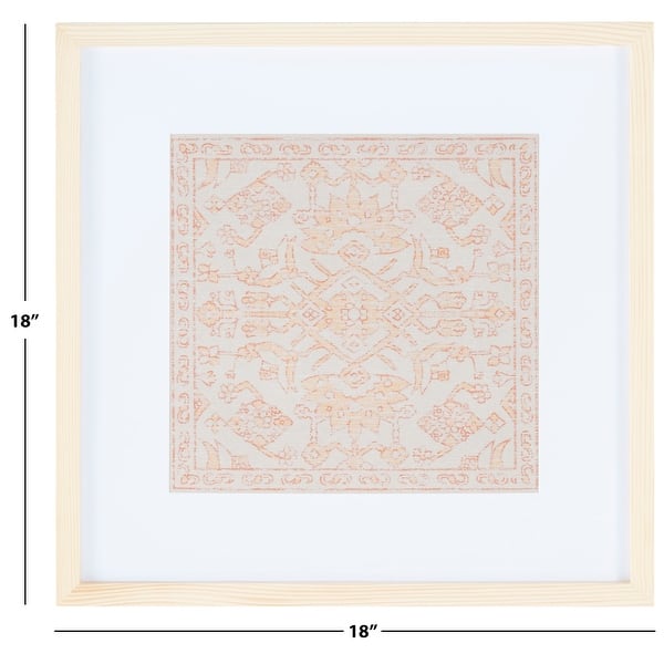 SAFAVIEH Stenquist 18-inch Gold//Beige Framed Textile Wall Art - Bed ...