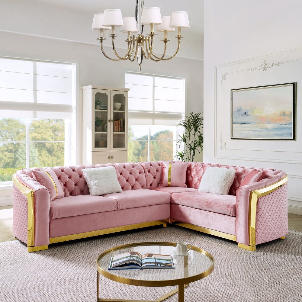 pink corner sofas