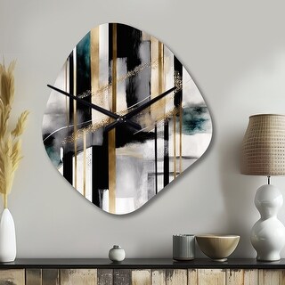 Abstract Geode Geometric Black And Gold II - Abstract Geometric Wall ...