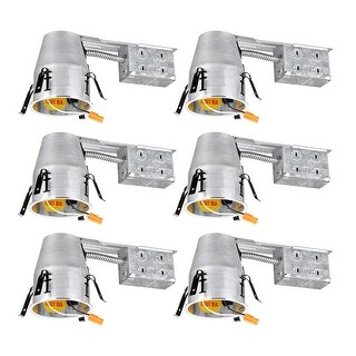 6 Pack 4"Remodel Can, Air Tight IC Housing, TP24 Connector for LED ...