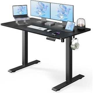 Adjustable Height Electric Standing Desk, 48 x 24 Inches, Black, Sit ...