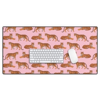Avenie Tigers In Pink Made To Order Desk Mat - Bed Bath & Beyond - 37886036