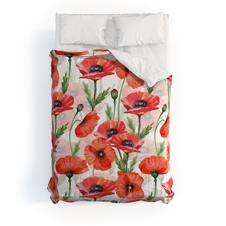 Utart Summer Botanical Poppies Field Made To Order Full Comforter Set ...
