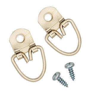 1-3/16" x 5/8" Zinc-Plated Heavy Duty D Ring Picture Hanger - Pack of ...