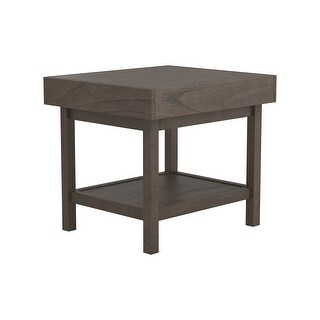 Calista Wheat Brown End Table with Hidden Storage - Bed Bath & Beyond ...