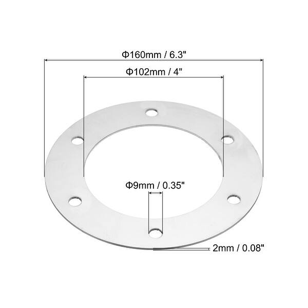 Duct Connector Flange 2pcs Stainless Steel Flat Duct Mounting Plate ...