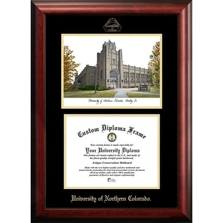 University of Northern Colorado 10w x 8h Gold Embossed Diploma Frame with Campus Images ...