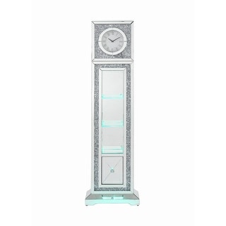 Grandfather Clock Mirrored Roman Numeral Floor Clock with LED - Bed ...