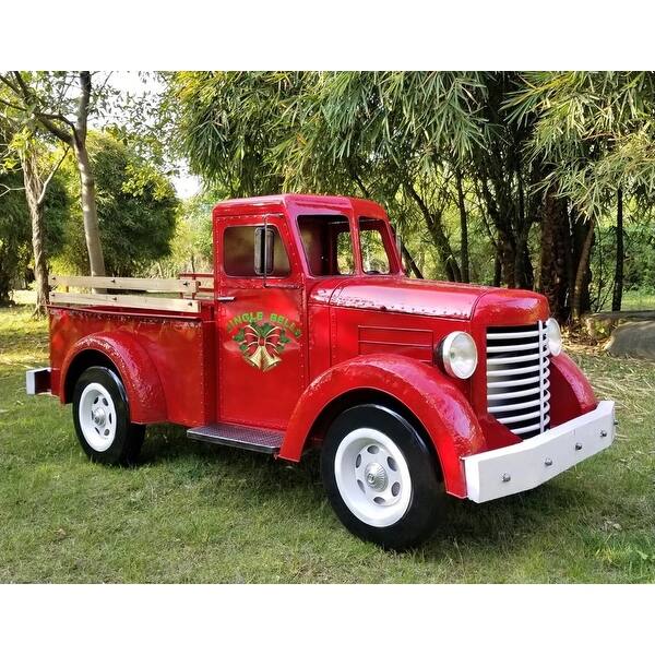 Large Iron Red Truck with LED Lights - Bed Bath & Beyond - 35171226