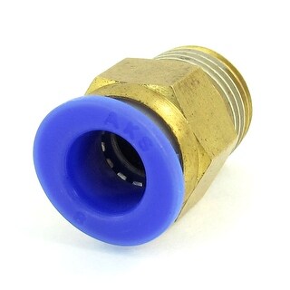 Unique Bargains Straight 8mm 5/16 One Touch Connector Male Thread Pneumatic Quick Fitting - Bed ...