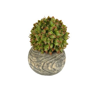 MODA wood pot with plastic plant - 8.66*8.66*11.81 inches - 8.66*8.66 ...