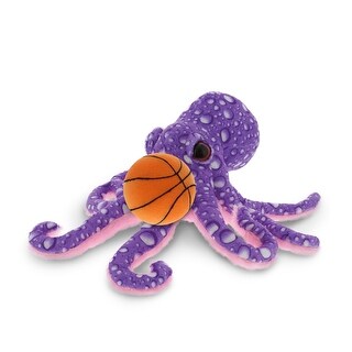 DolliBu Huggable Purple Octopus Stuffed Animal with Basketball Plush ...