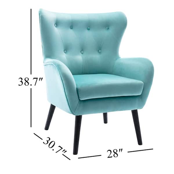 Corvus Cumbria Wingback Mid-century Velvet Arm Chair - Bed Bath ...