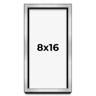 8x16 Shadow Box Frame Silver | 1.375 Inches Deep Real Wood - Bed Bath ...