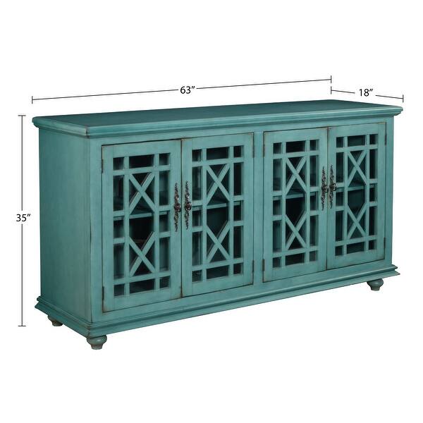 Belvedere 63-inch Trellis 4-door TV Stand Console - 35 inches high x 63 ...