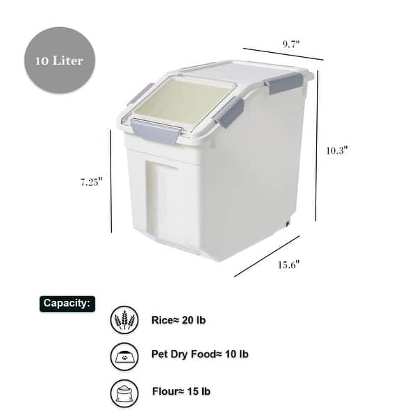 10 Liter / 20 lbs Rice Storage Container with Measuring Cup, BPA free ...