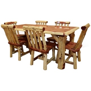 Red Cedar Log - Family Dining Table Set - Bed Bath & Beyond - 34796469