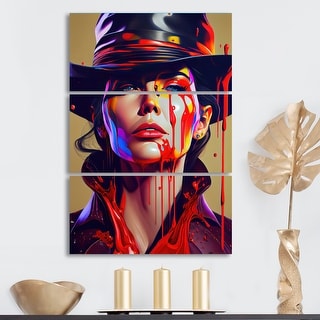 Designart "Female Criminal Mastermind VII" Woman Fantasy Canvas Art ...