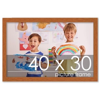 40x30 Traditional Honey Pecan Wood Picture Frame - Complete with Frame ...